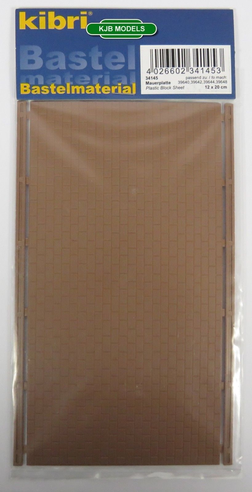 BNIB OO HO GAUGE KIBRI 34145 RETAINING WALL / BRIDGE WALL PLATE PLASTIC ...