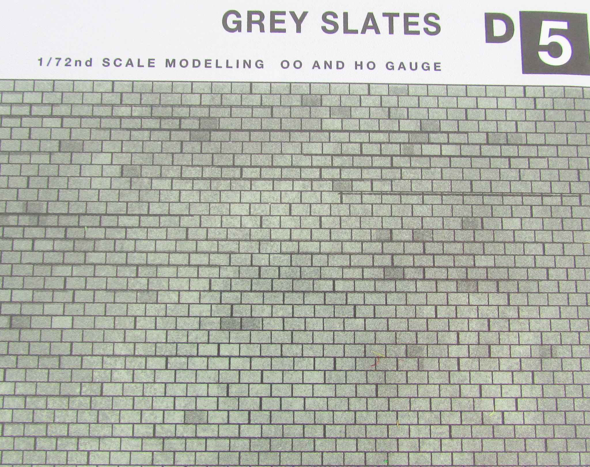 OO Gauge D5 Grey Slates Building Paper 6x A4 Sheets Per Pack - KJB Models