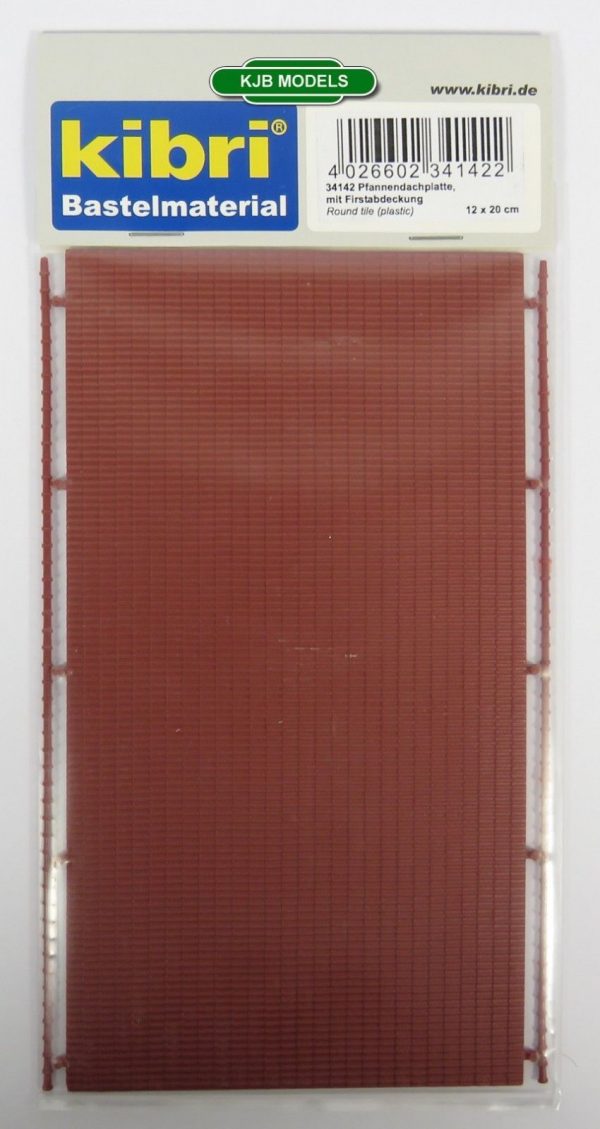 BNIB OO HO GAUGE KIBRI 34142 ROUND TILE ROOFING PLASTIC SHEET 12cm x ...