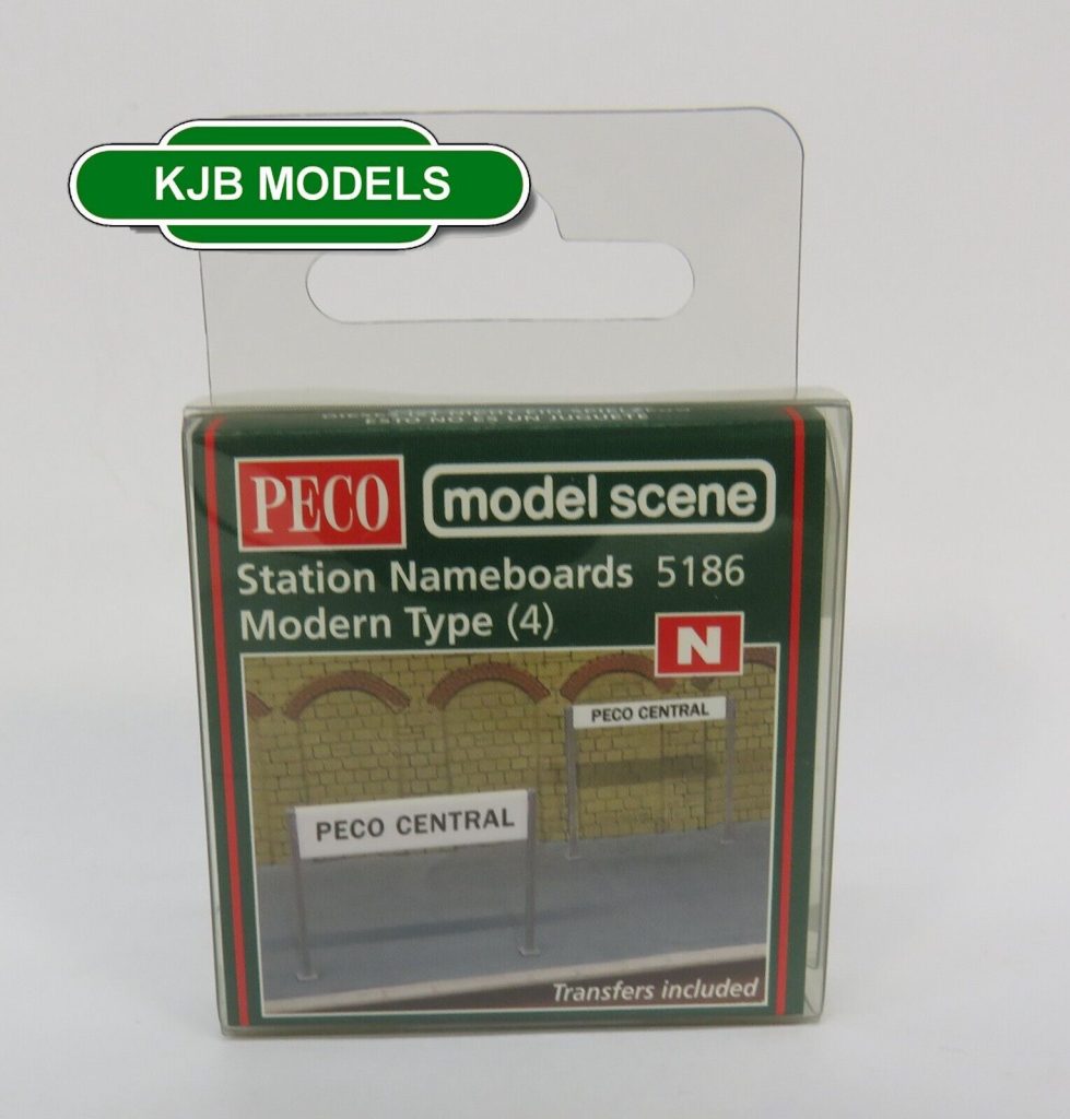Peco Model Scene 5186 Station Nameboards Modern Type - Plastic Kit ...