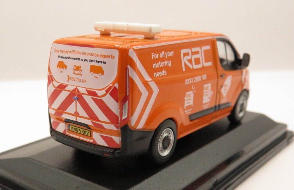 Oxford Diecast 76CUS003 Ford Transit Custom RAC Van - KJB Models