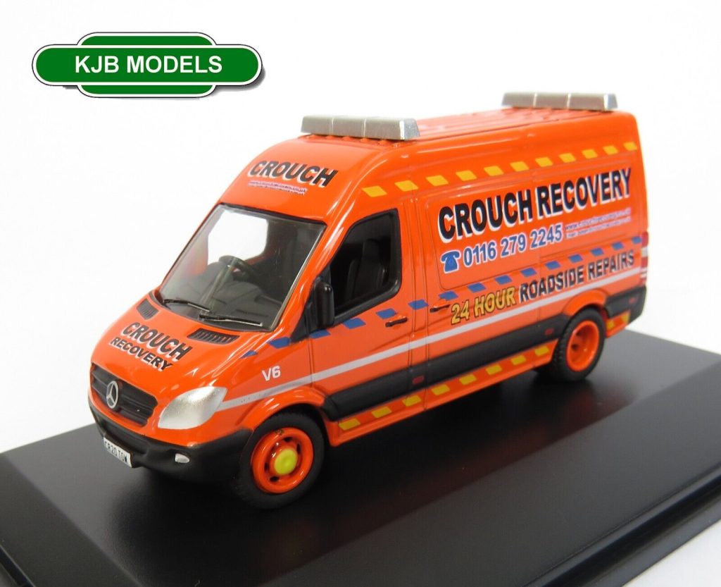 Oxford Diecast 76MSV011 Mercedes Sprinter Van Crouch Recovery - KJB Models