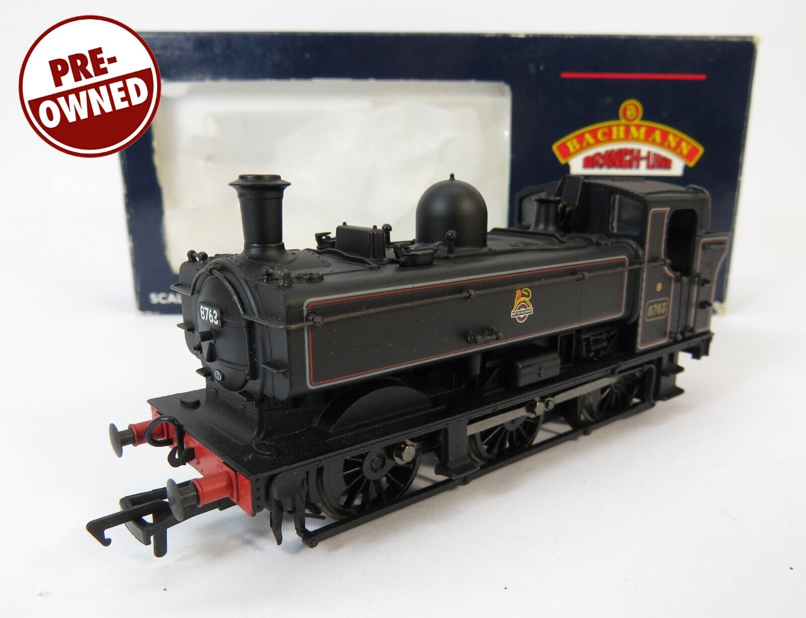 Bachmann 32-201 8750 Pannier Tank Loco 8763 BR Black - KJB Models