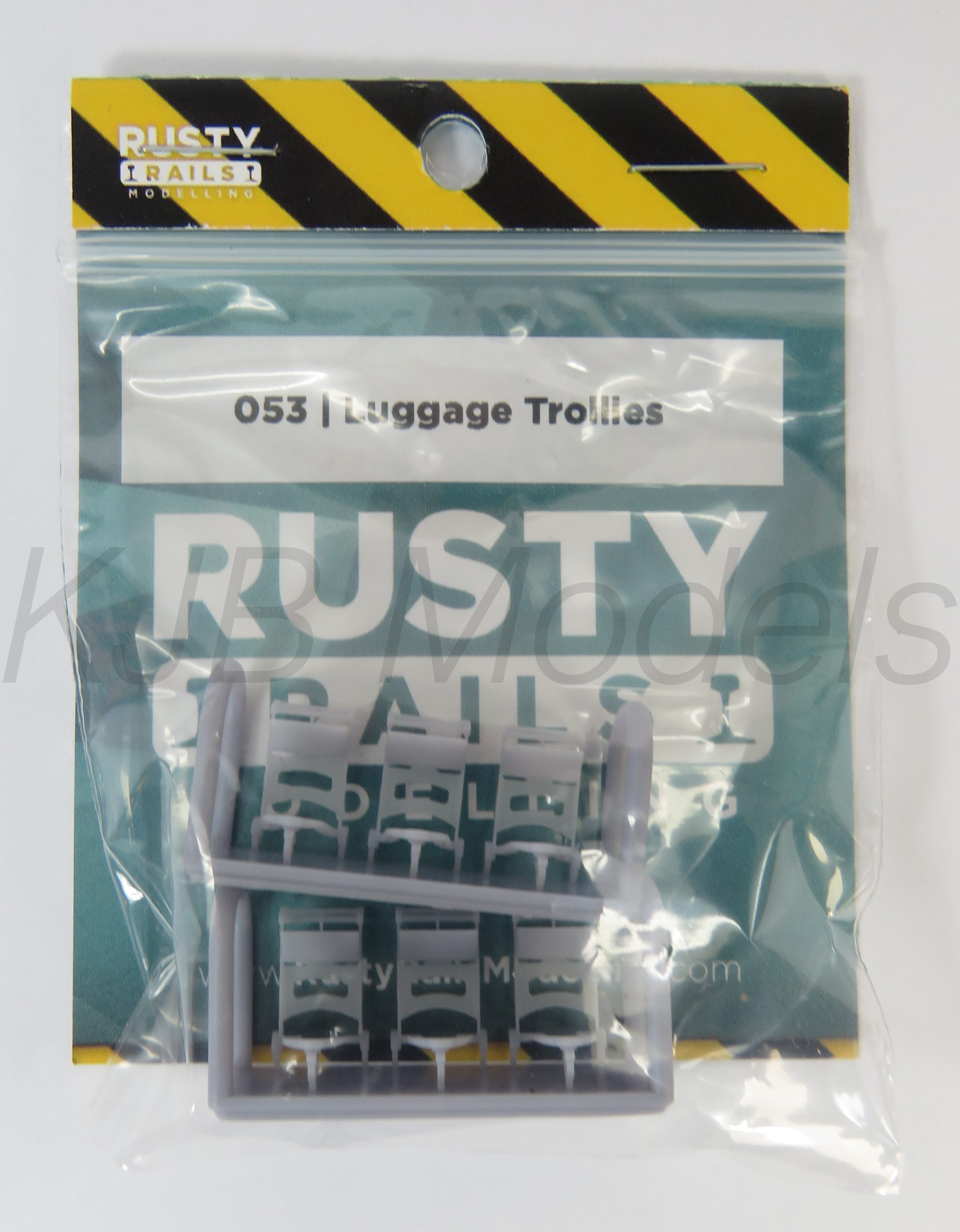Rusty Rails RRM053 Luggage Trolley (Pack of 6) OO Gauge - KJB Models